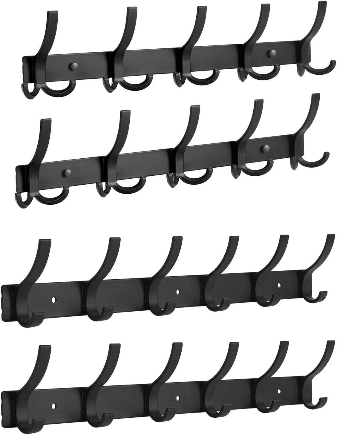 Amazon.com: Optish 4 Pack Coat Rack Wall Mount, Coat Hooks and Hanger ...