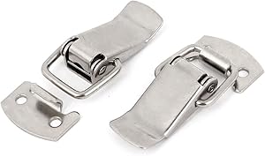 Amazon.com: uxcell Cabinet Safety Spring Loaded Stainless Steel Toggle ...