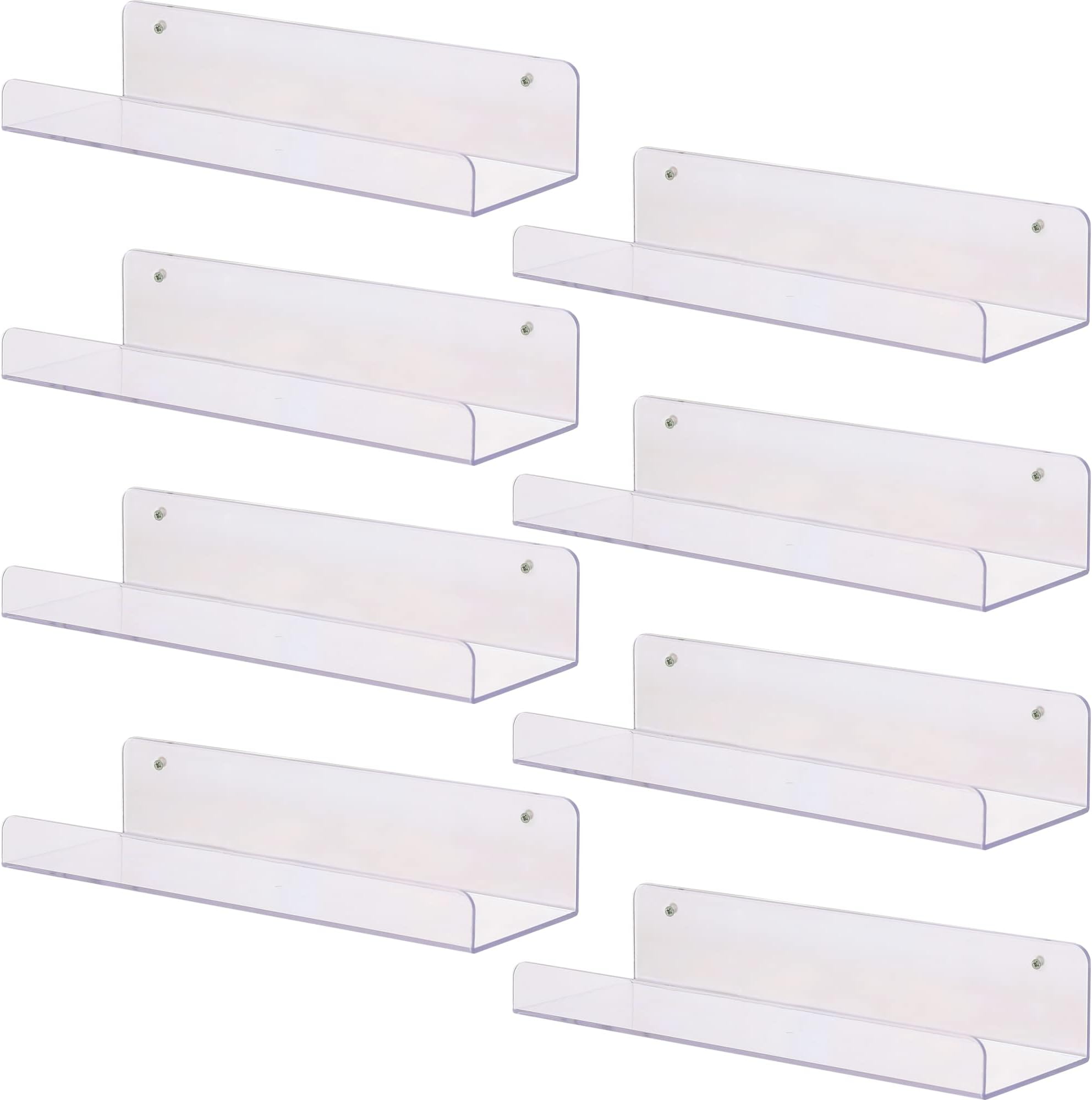 Amazon.com: Baspoom 15 Inch Floating Wall Mounted Shelves, Acrylic ...