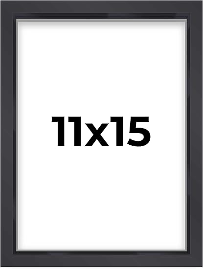 Amazon.com - 11x15 Shadow Box Frame Contemporary Black | 3/4" Depth of ...