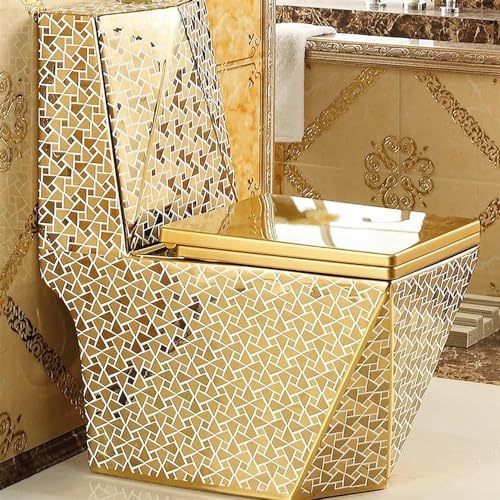 Amazon.com: SDdPulse Golden Smart Toilet, Super Modern Mute Toilets ...