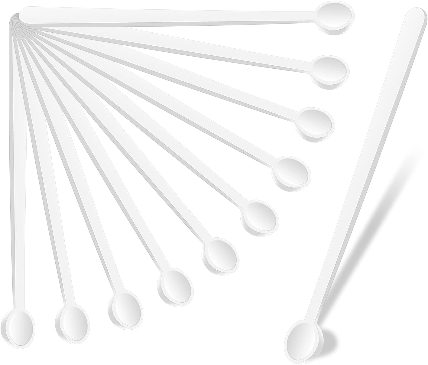 ONLYKXY 20pcs White Mini Plastic Scoop 0.15ML Measuring Spoons Little ...