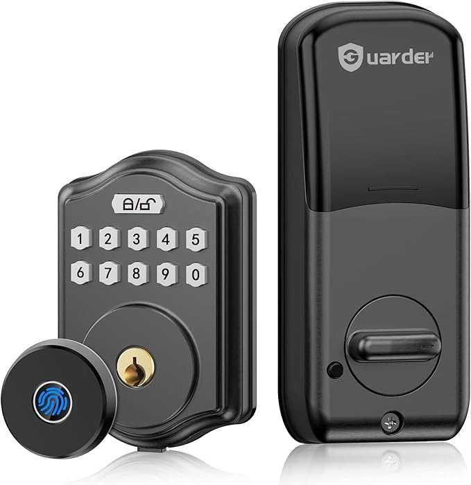 Smart Keyless Entry Door Lock, Guarder Smart Deadbolt with Fingerprint ...