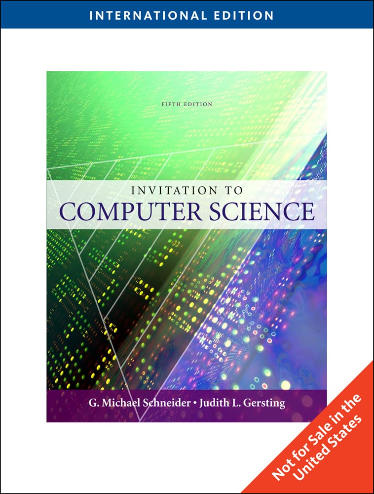 Invitation to Computer Science, International Edition : Gersting ...