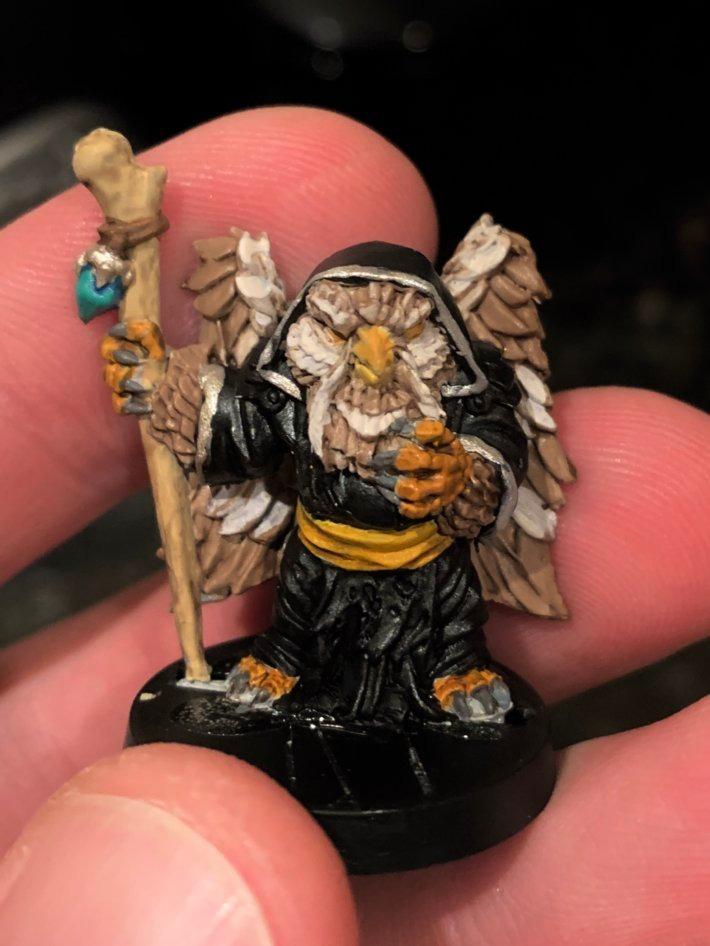 Amazon.com: Stonehaven Male Owlfolk Wizard Miniature Figure (for 28mm ...