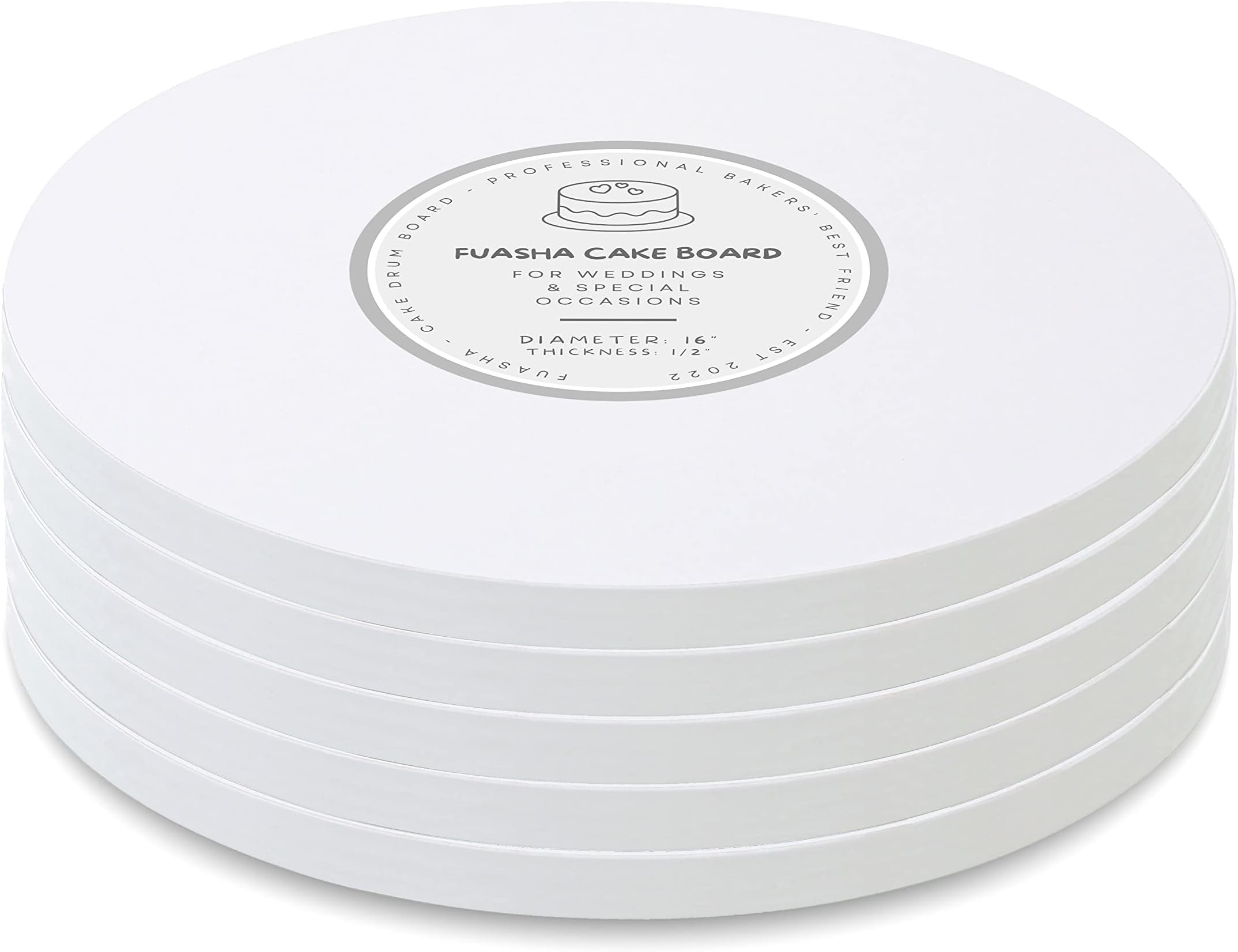 Amazon.com: Foil Covered Round Cake Board - 16" - Protective Foil, Cake ...