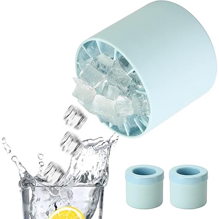 Amazon.com: Anbage 2 Pack Silicone Ice Cube Maker Cup Cylinder Ice Cube ...