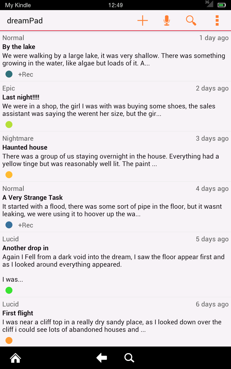 dreamPad : Dream Journal / Diary with Audio - App on Amazon Appstore