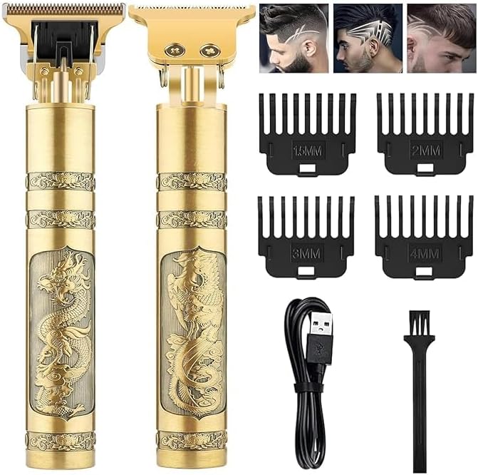 Trimmer Men Cordless Hair Clipper Electric T Blade Dragon Style Beard ...