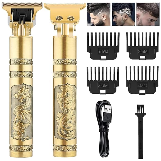 Trimmer Men Cordless Hair Clipper Electric T Blade Dragon Style Beard ...