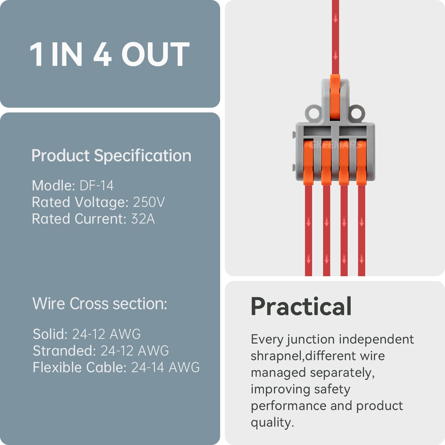Snapklik.com : GKEEMARS 10Pcs Mini Electrical Wire Connectors, DIY ...