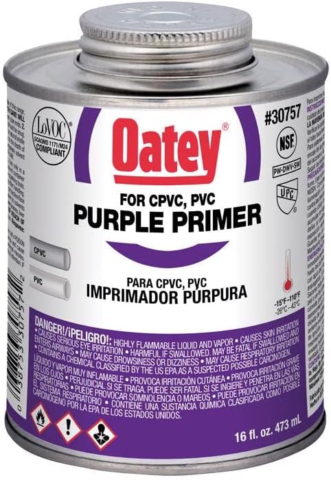 Amazon.com: Oatey Purple Primer and Cement For CPVC/PVC 16 oz ...