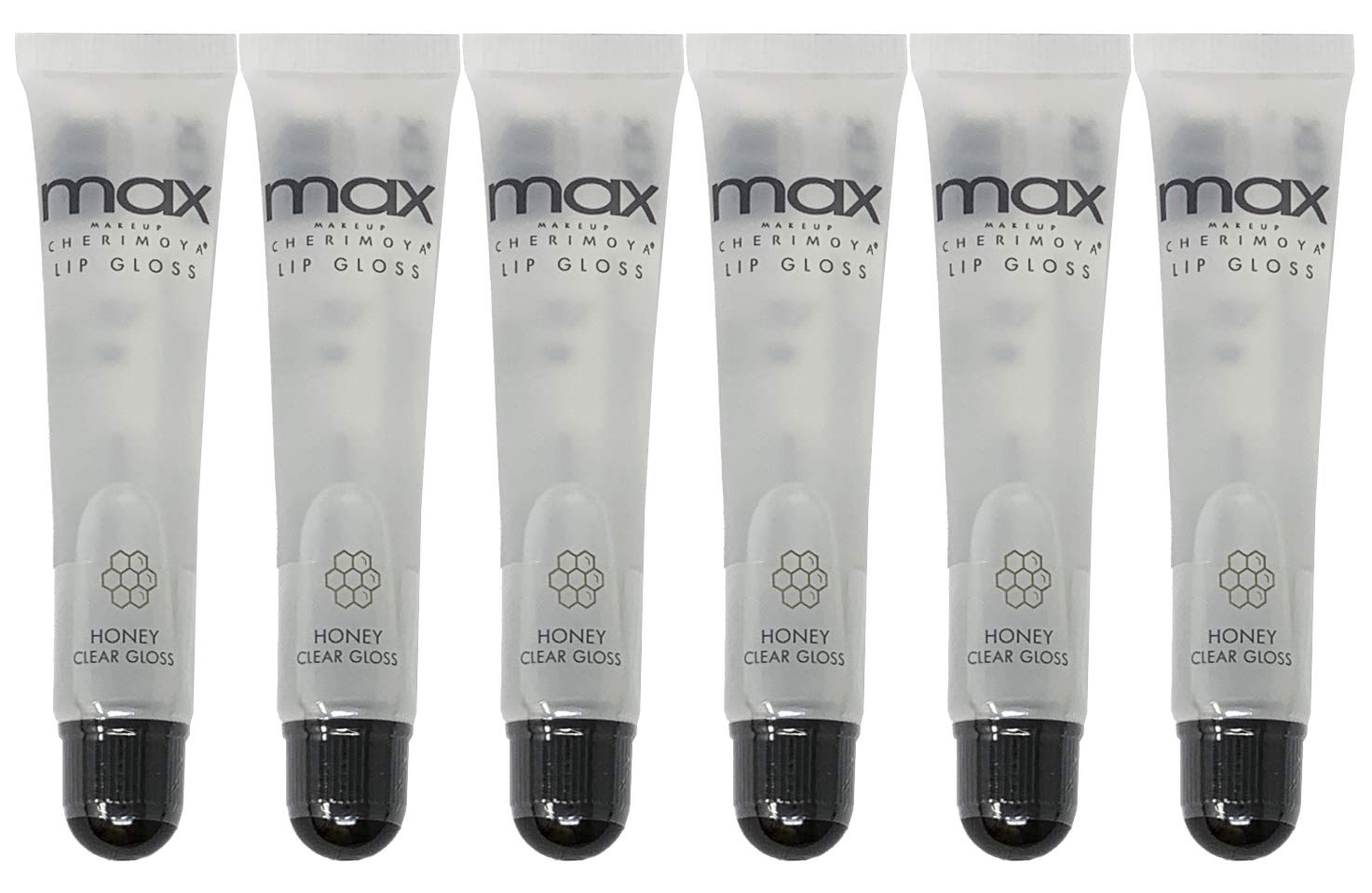 Amazon.com : Cherimoya (6Pack) MAX Makeup Lip Polish HONEY Clear Gloss ...