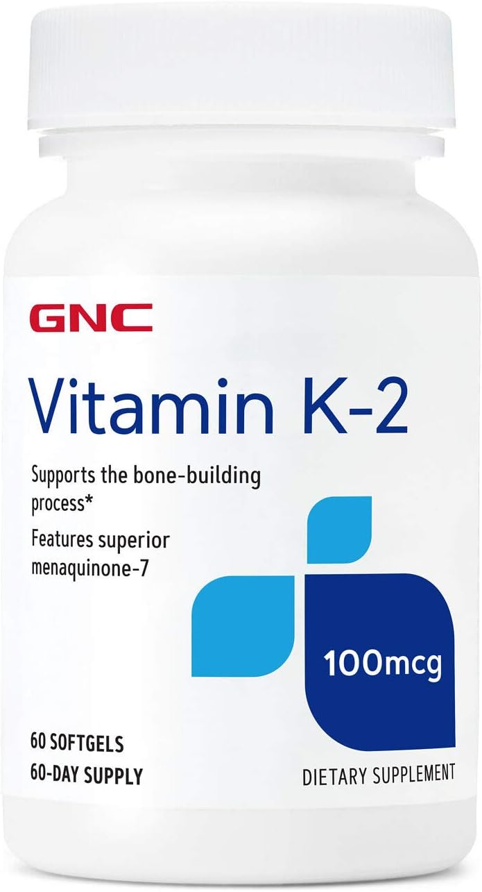 Amazon.com: GNC Vitamin K-2 100mcg, Supports Bone-Building Process, 60 ...