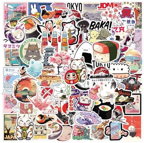 Amazon.com: 110Pcs Japanese Traditional Culture Stickers, Vinyl ...