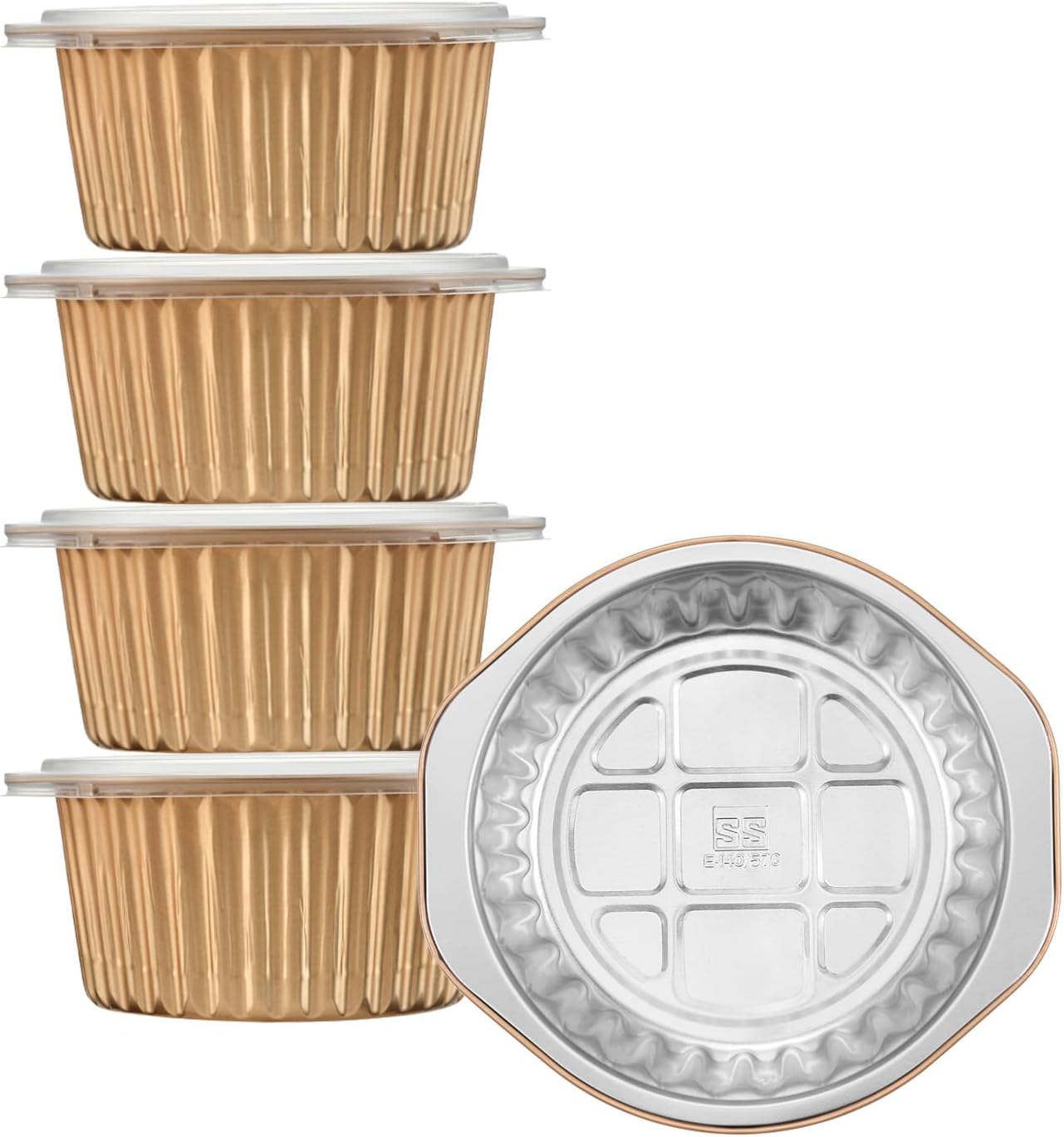 Amazon.com: MESTAEK 7.75" Aluminum Foil Pans with Integrated Handles ...