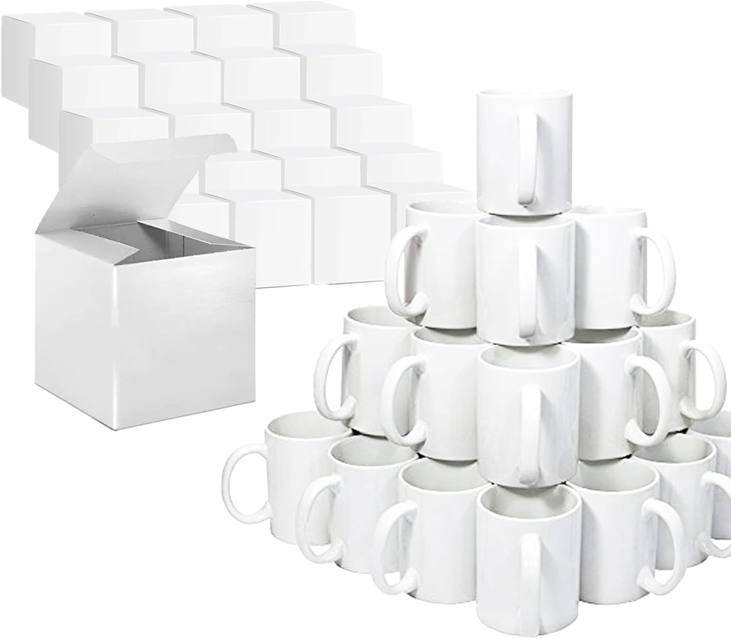 Amazon.com: TWISTED ENVY 15oz Ceramic Sublimation Blank Mugs 24 Case ...