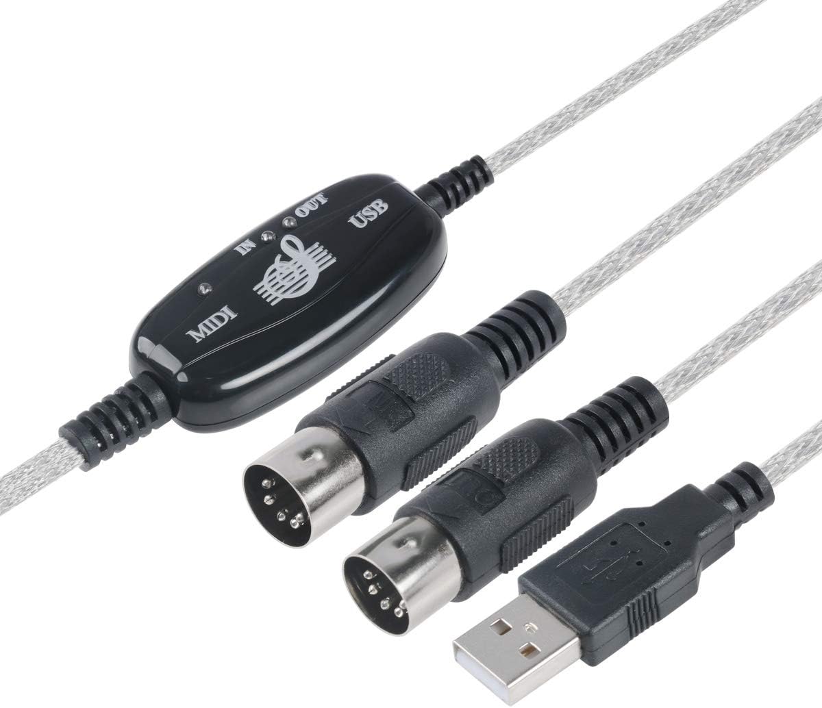 Amazon.com: LiDiVi MIDI USB interface MIDI Cable Adapter with Input ...