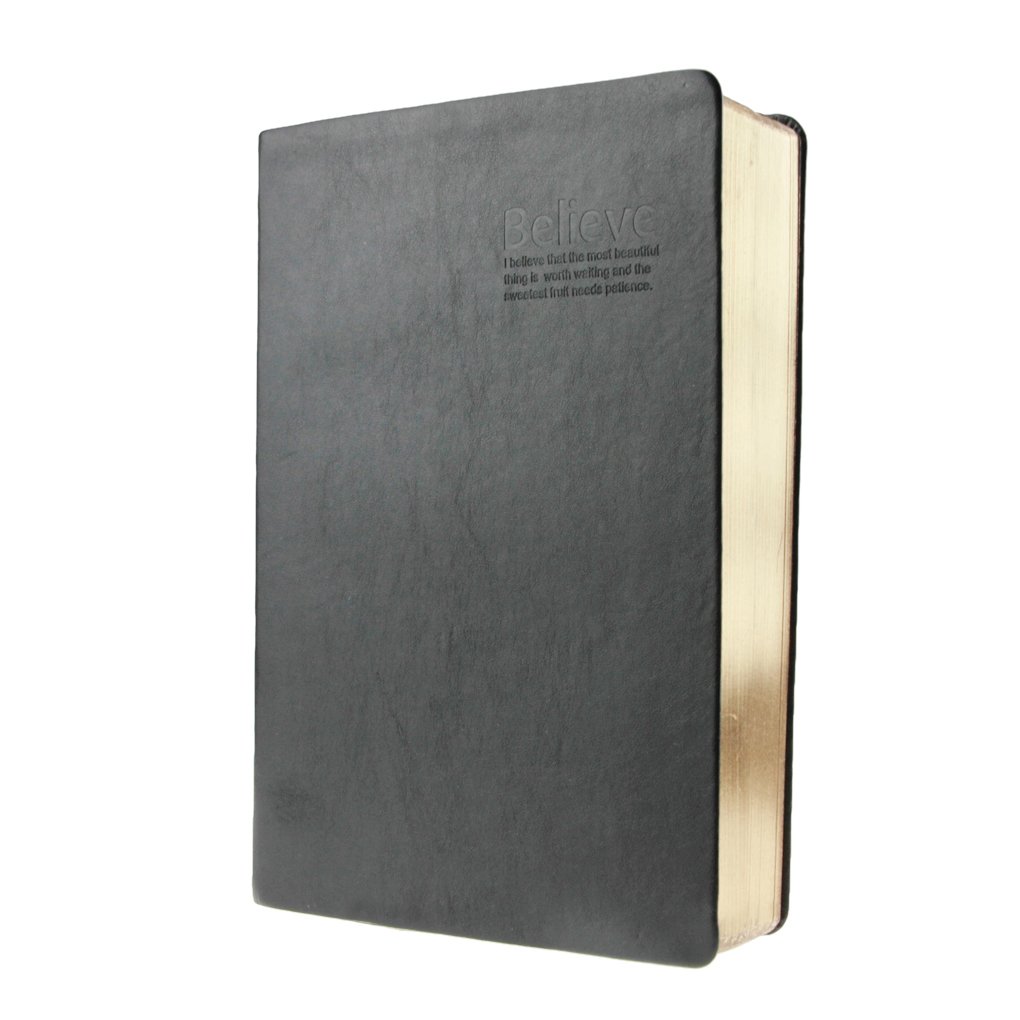 Notebook Classic Vintage Retro Leather Cover Thick 480 Blank Pages ...