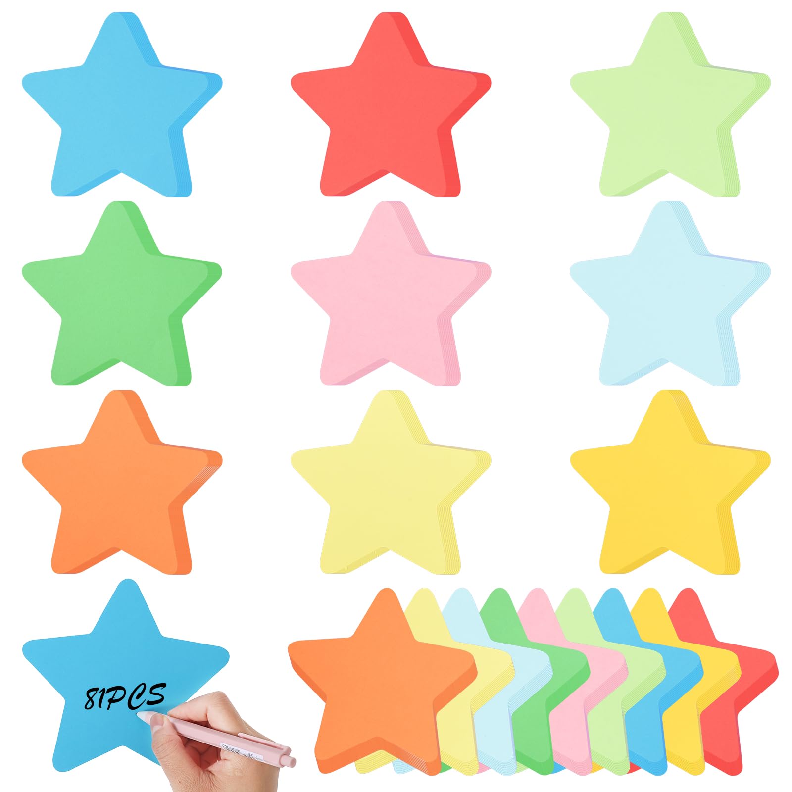 Buy Dimeho 81Pcs Star Cutouts, Paper Stars Shapes Cutouts Assorted ...