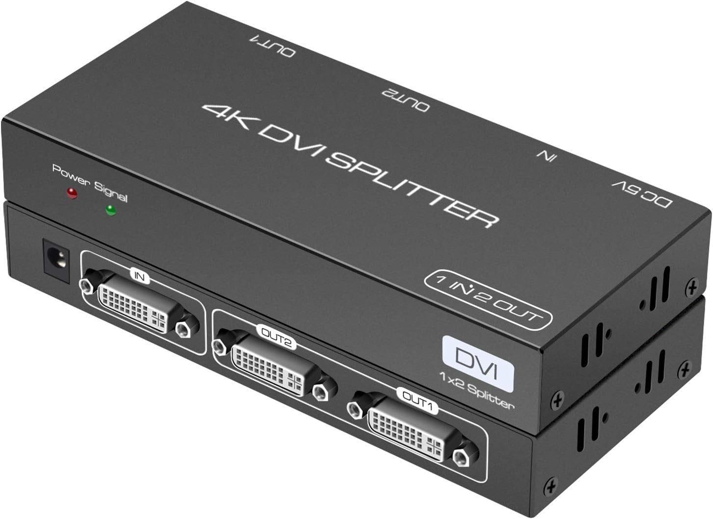 Amazon.com: DVI Splitter 1 in 2 Out 2 Port DVI Dual Monitors ...