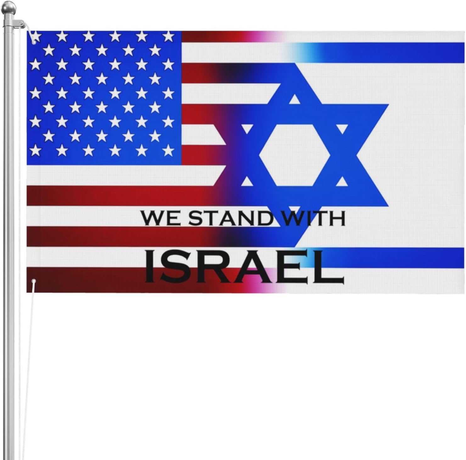 Amazon.com: 3x5 Ft Support Israel Usa Friendship Free Israeli Flags ...