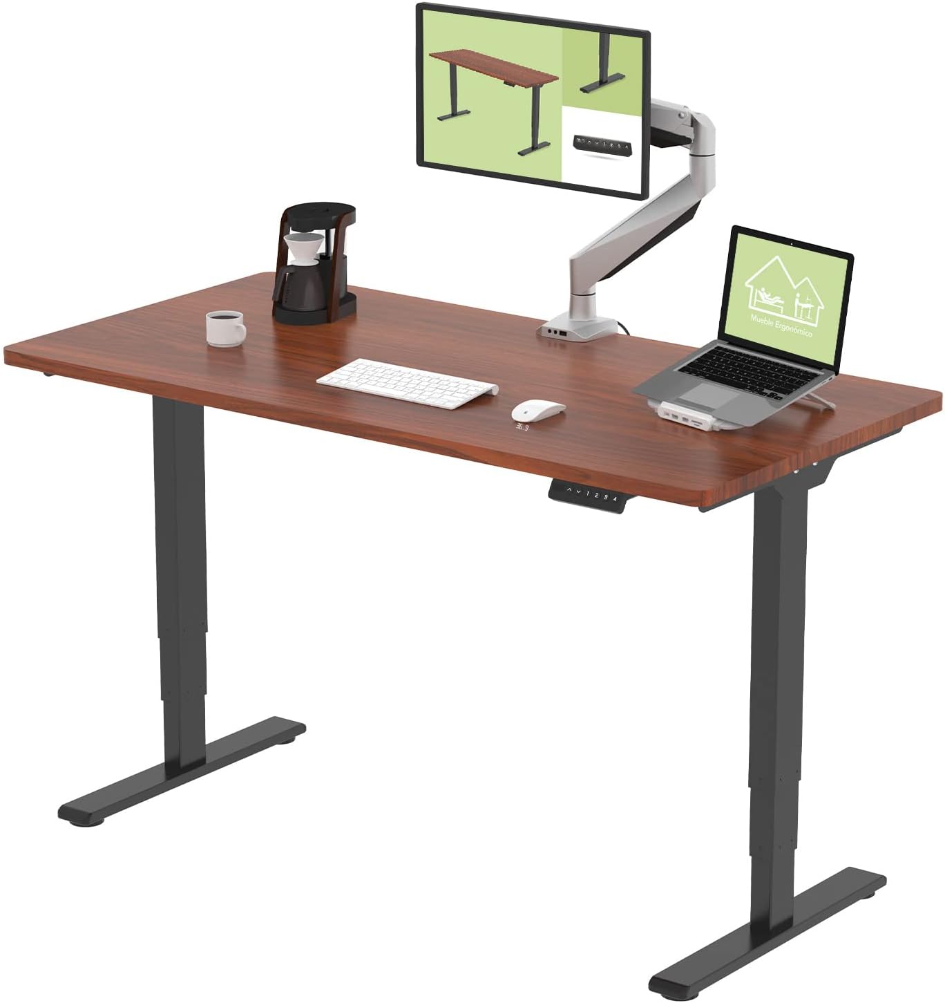Amazon.com: FLEXISPOT Stand Up Desk 3 Stages Dual Motor Electric ...