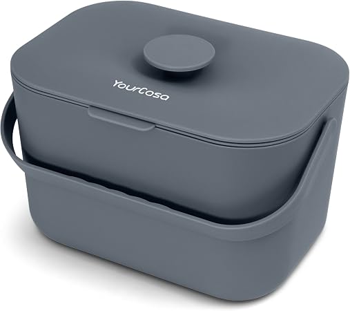 YourCasa Kitchen food waste bin caddy - ergonomic handle - countertop ...