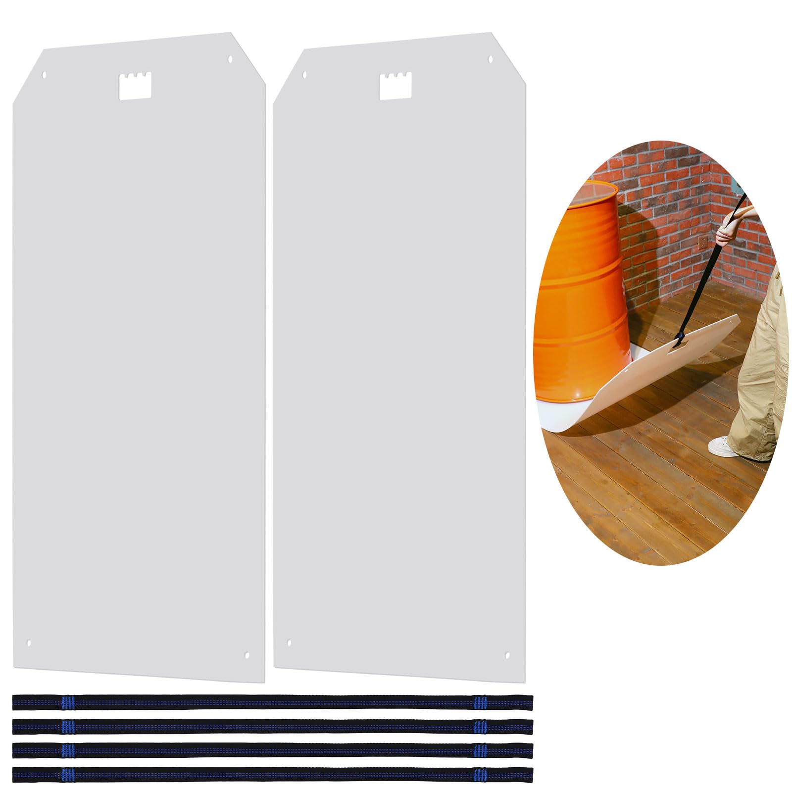 Barydat 2 Pcs Large Appliance Slider with Pull Strap Plastic Appliance ...