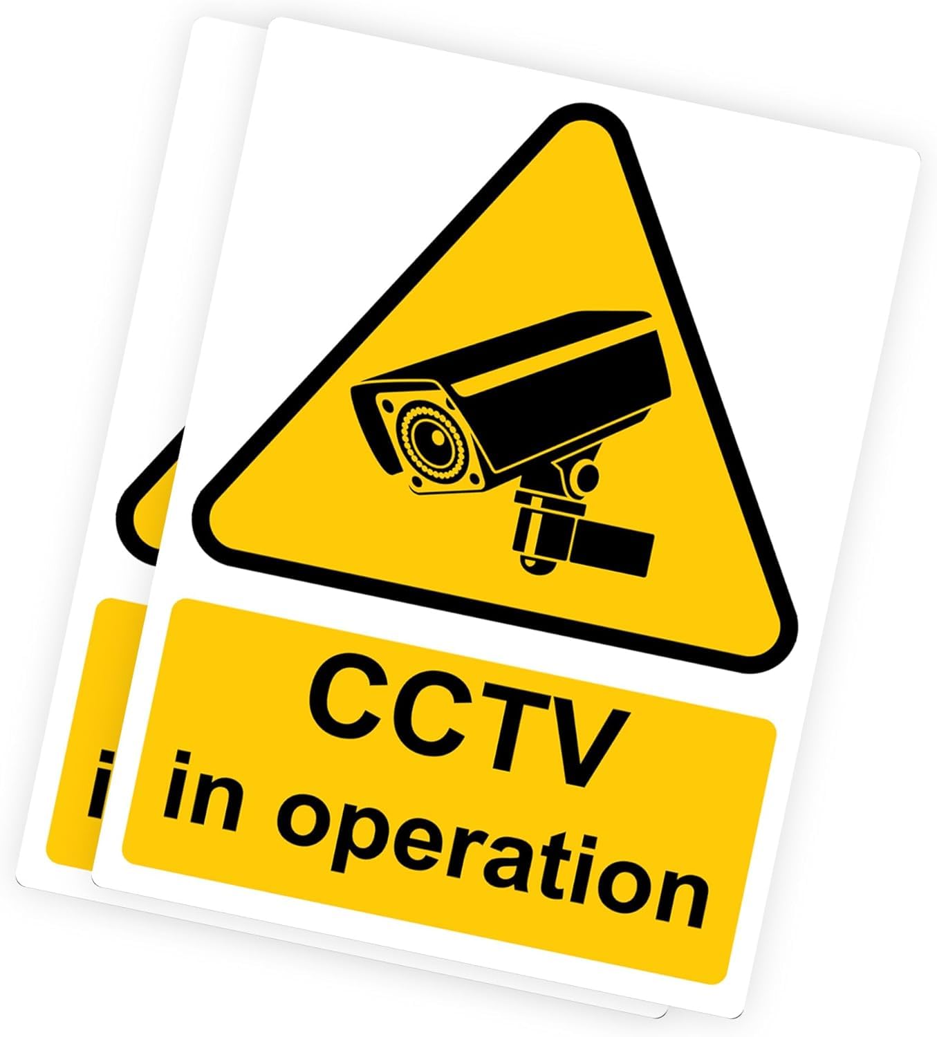 RDLCAR CCTV In Operation Signs 1mm Rigid Plastic Pack of 2 Durable ...