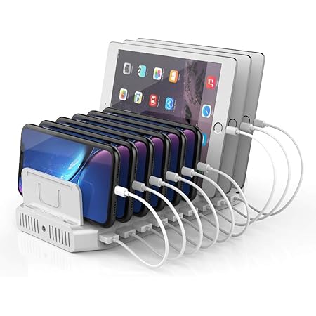 Unitek USB C Charging Station, 120W 10 Port Type C Charging Organizer ...