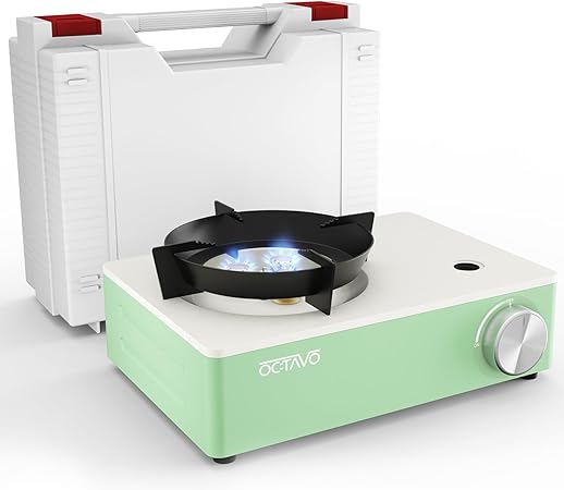 Amazon.com: OCTAVO 12,000 BTU Butane Countertop Stove with Carrying ...