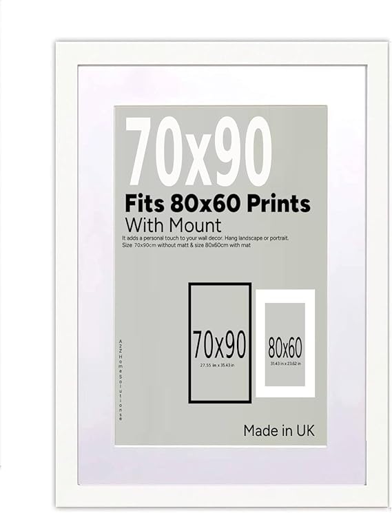 A2Z Home Solutions® Wall Photo Frame White 70x90 cm Frame With 80x60 cm ...