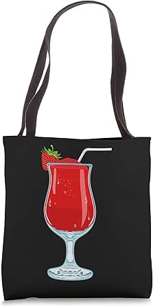Amazon.com: Strawberry Daiquiri Cocktail Drinking Party Girls Tote Bag ...