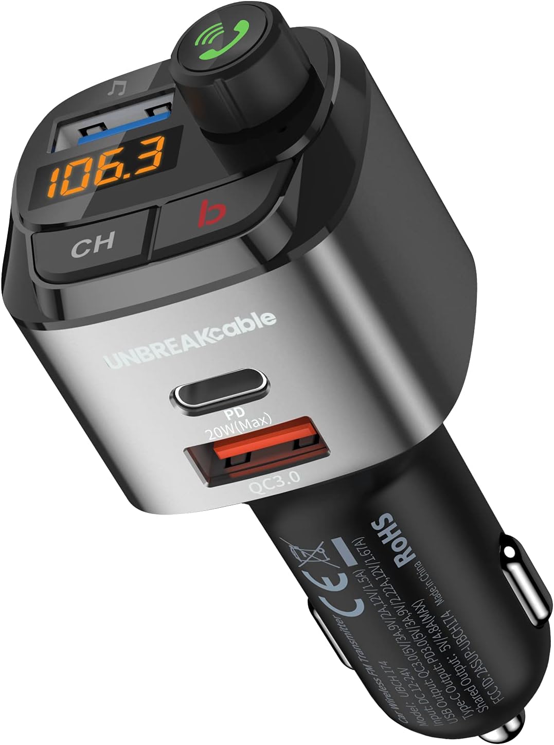 Amazon.com: SYNCWIRE Bluetooth 5.3 FM Transmitter Car Adapter 38W ...