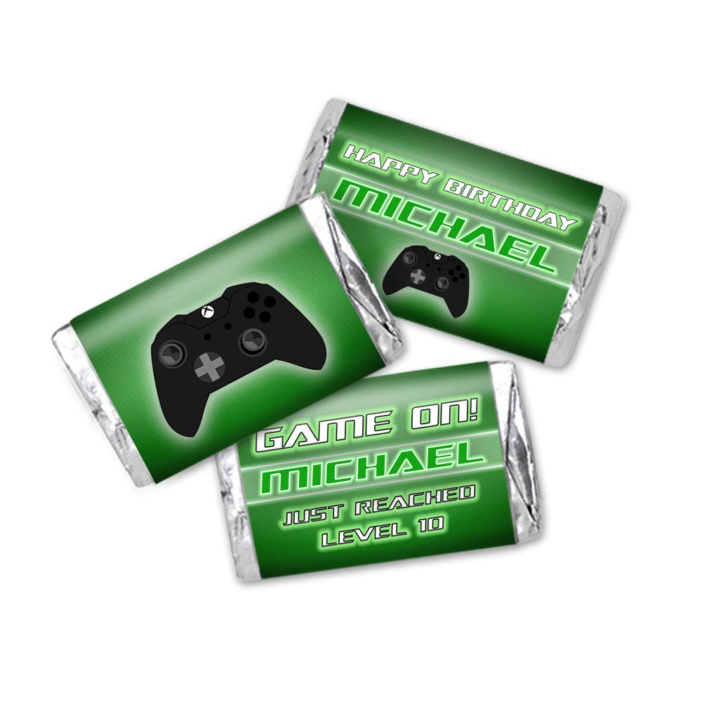 Amazon.com: Game on Birthday Personalized Favor Stickers, Miniatures ...