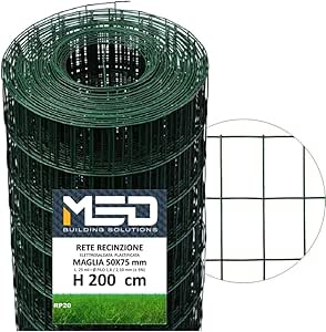 MED Rete Metallica per Recinzioni - Zincata Plastificata Elettrosaldata ...