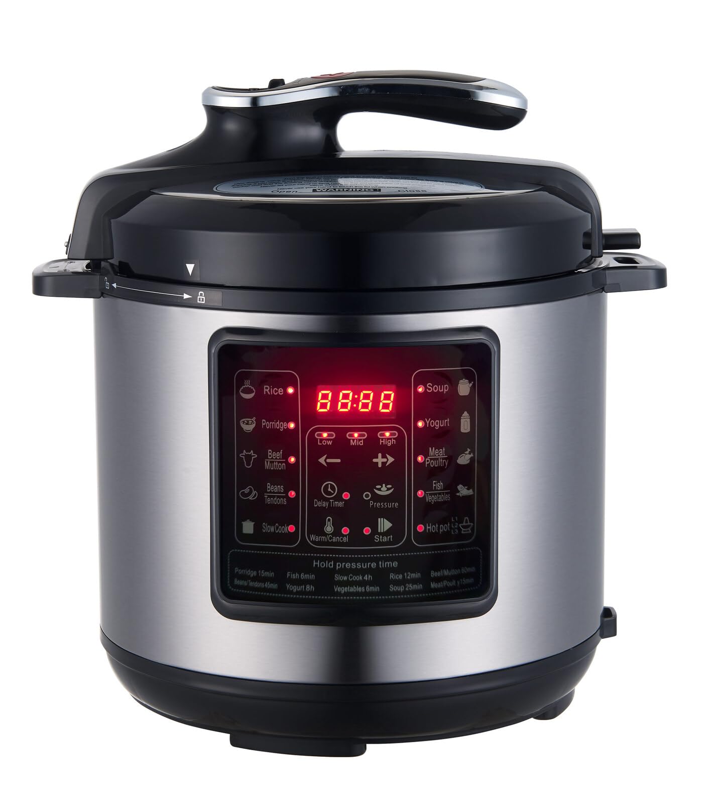Healthy Choice 6 Litre Electric Pressure Cooker with Pressure Gauge ...