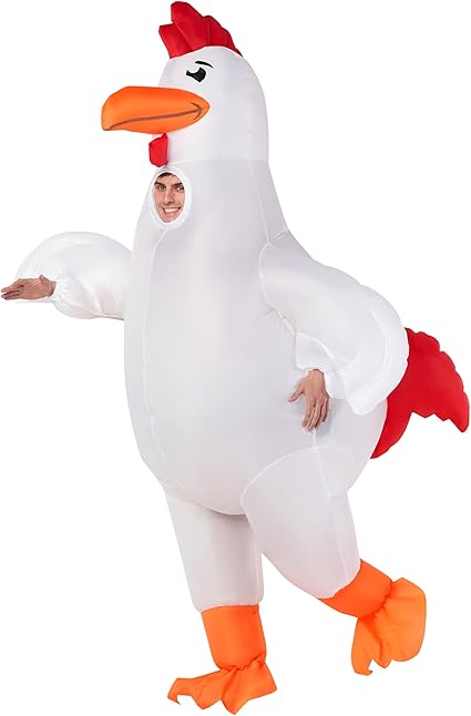 Amazon.com: Morph Inflatable Chicken Costume Adult, Blow Up Chicken ...