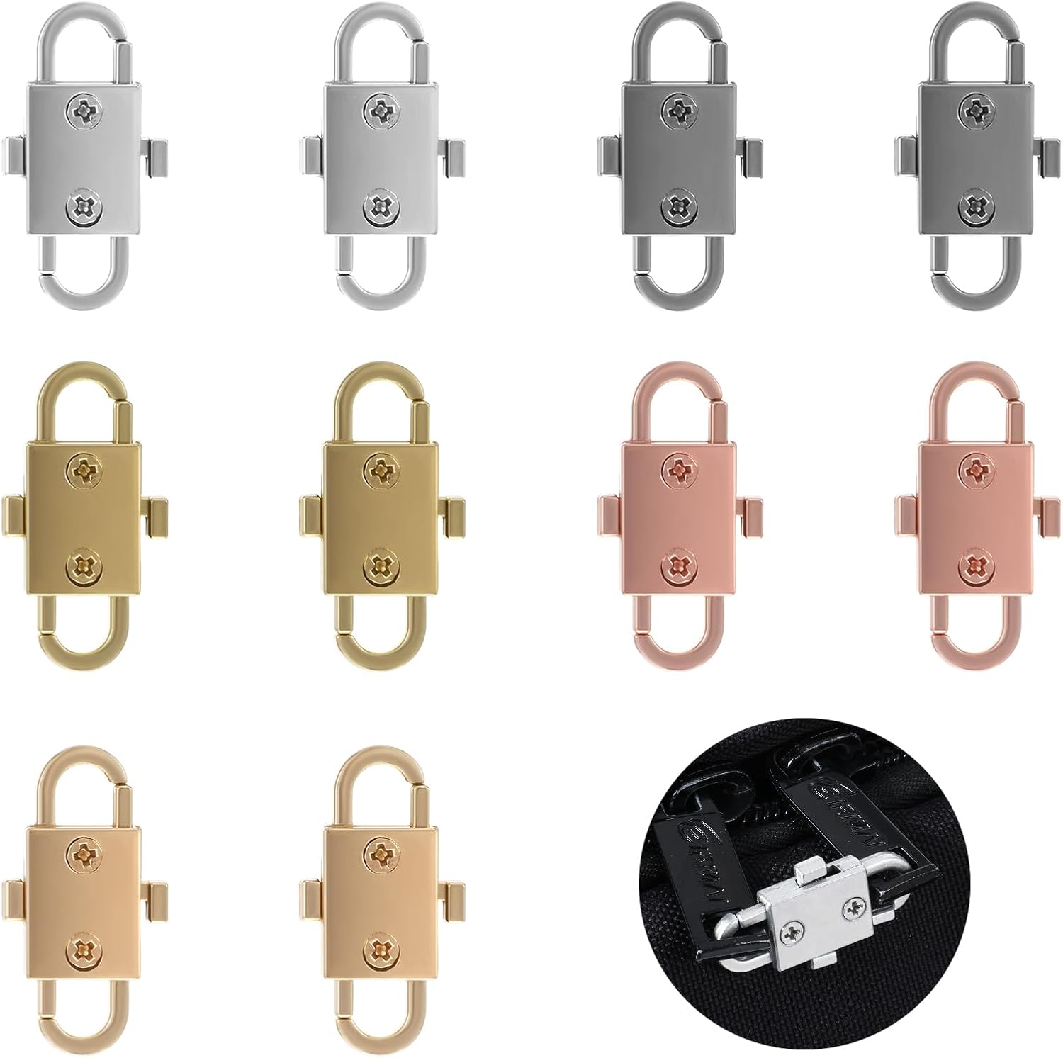 Amazon.com: JIEYAO 10 Pcs Zipper Locks Anti Theft, Theft Deterrent ...