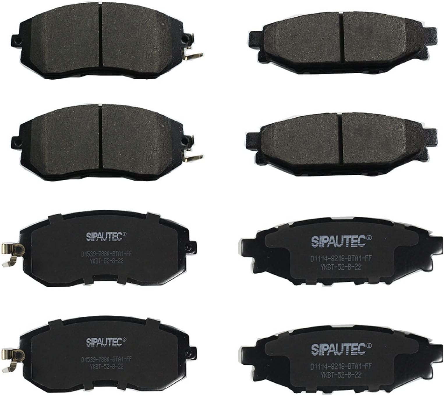 Amazon.com: SIPAUTEC-Front And Rear Ceramic Disc Brake Pads Replacement ...