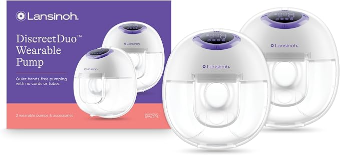 Amazon.com : Lansinoh Discreet Duo Wearable Breast Pump, Hands Free ...