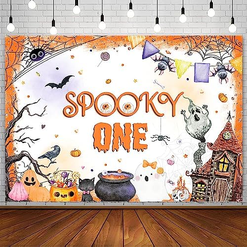 Amazon.com : AIBIIN 7x5ft Halloween Spooky One Backdrop for Kids Happy ...
