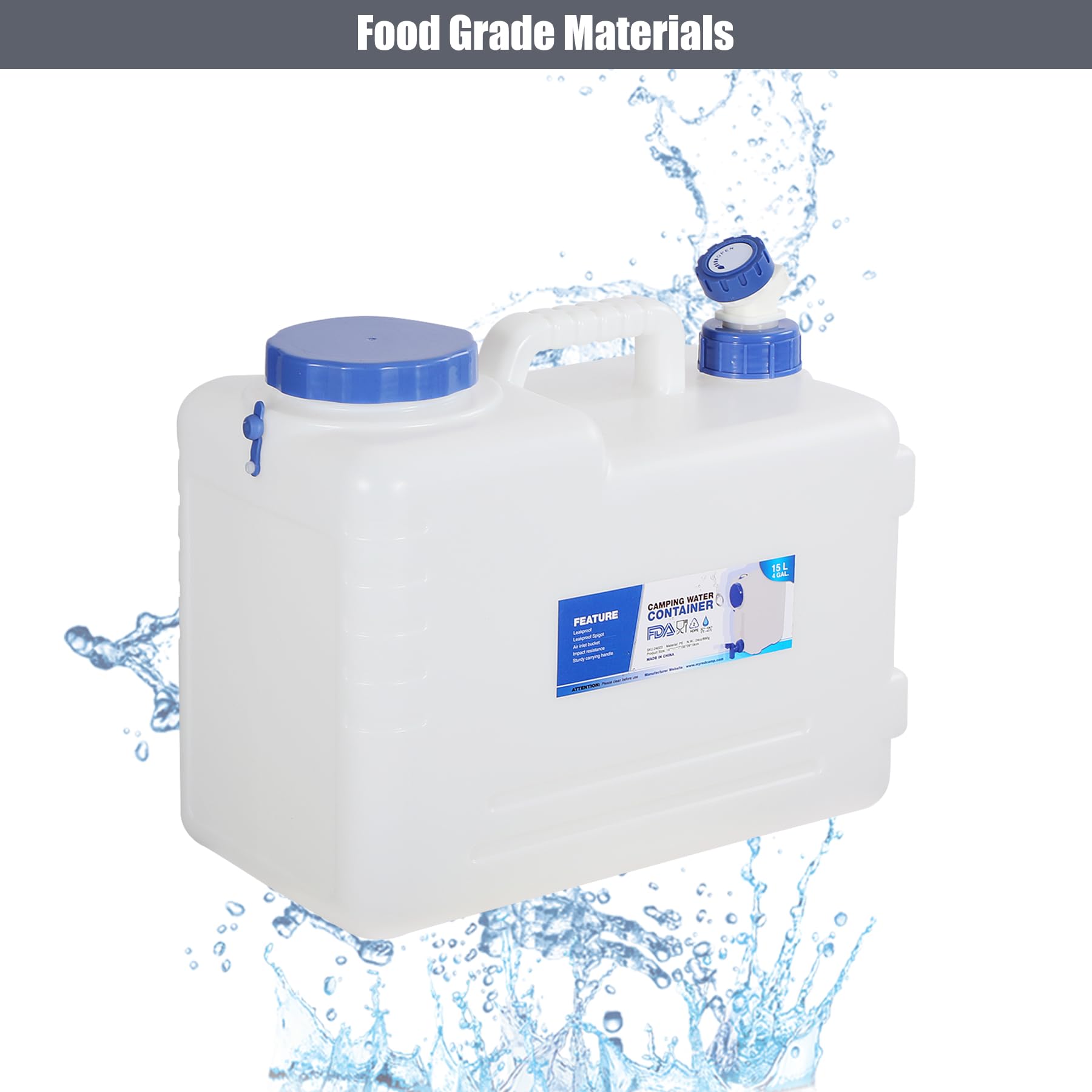 Snapklik.com : REDCAMP 3.9 Gallon/15L Portable Water Container