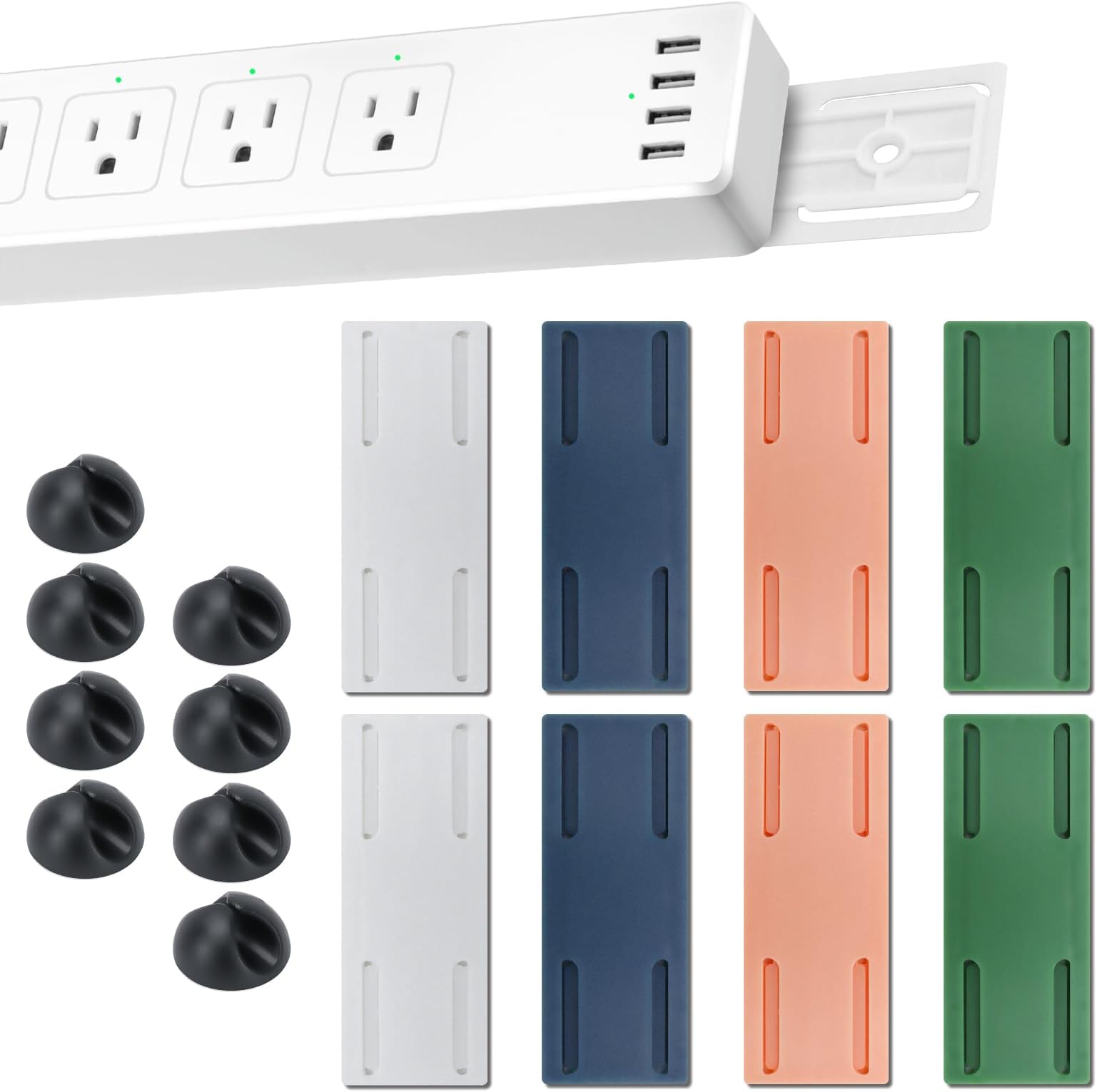Amazon.com: 6 Pcs Self-Adhesive Punch-Free Socket Holder Power Strip ...