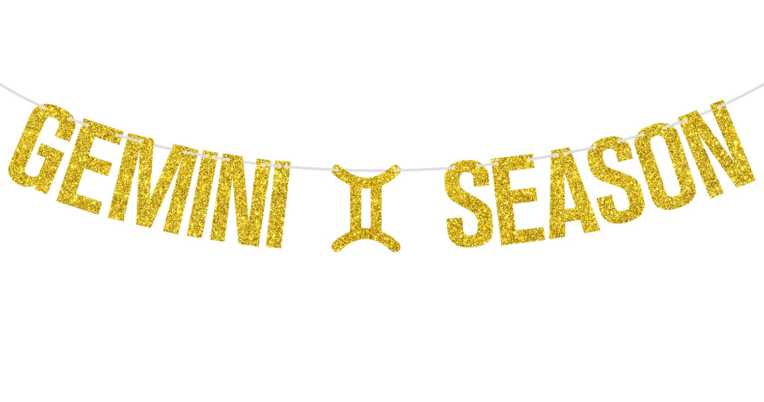 Amazon.com: Gemini Season Banner, Gemini Birthday Party Decor - 12 ...