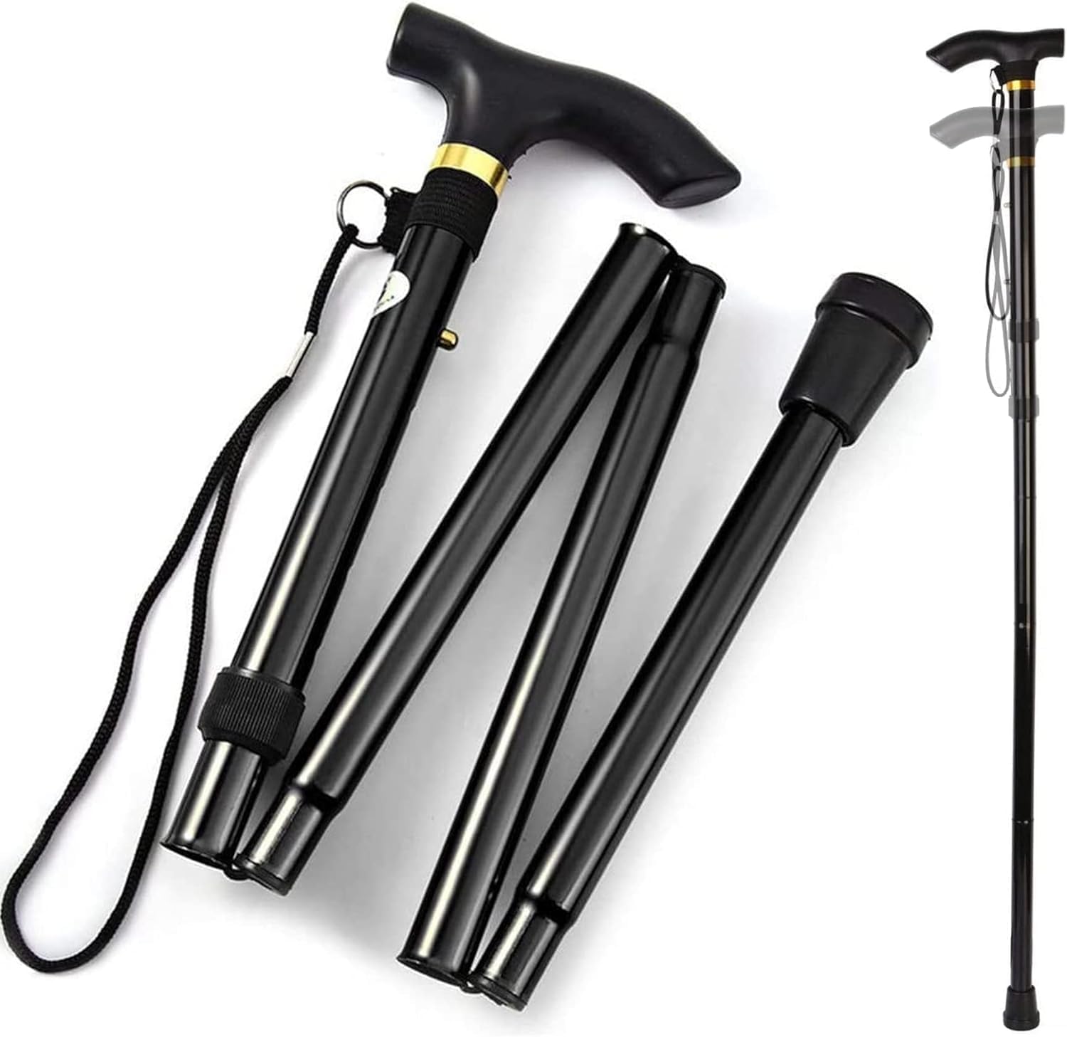 (Black) - RMS Walking Cane - Adjustable Walking Stick - Lightweight ...