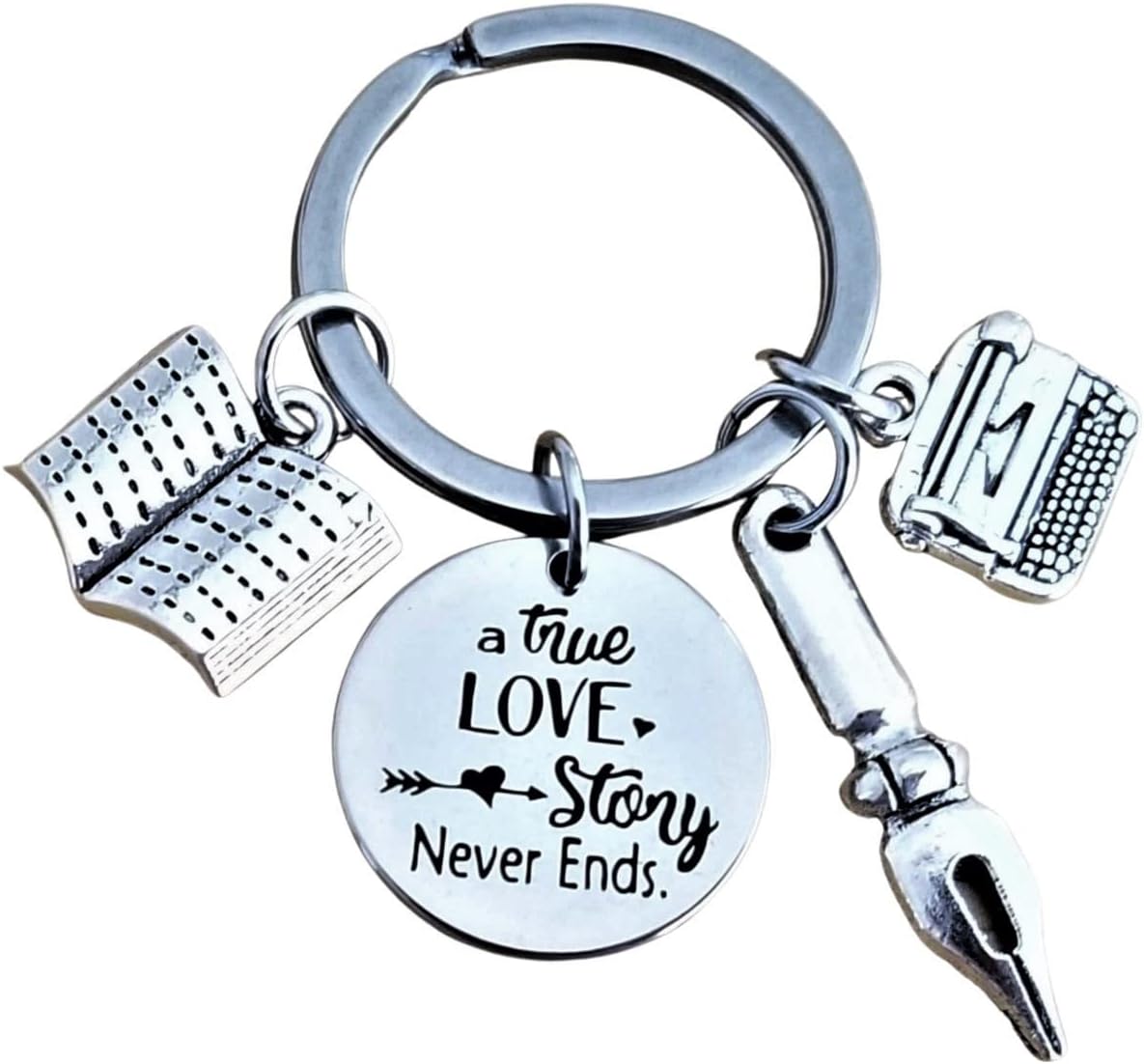 Amazon.com: Writer Keychain Author Novelist Journalist Librarian Book ...