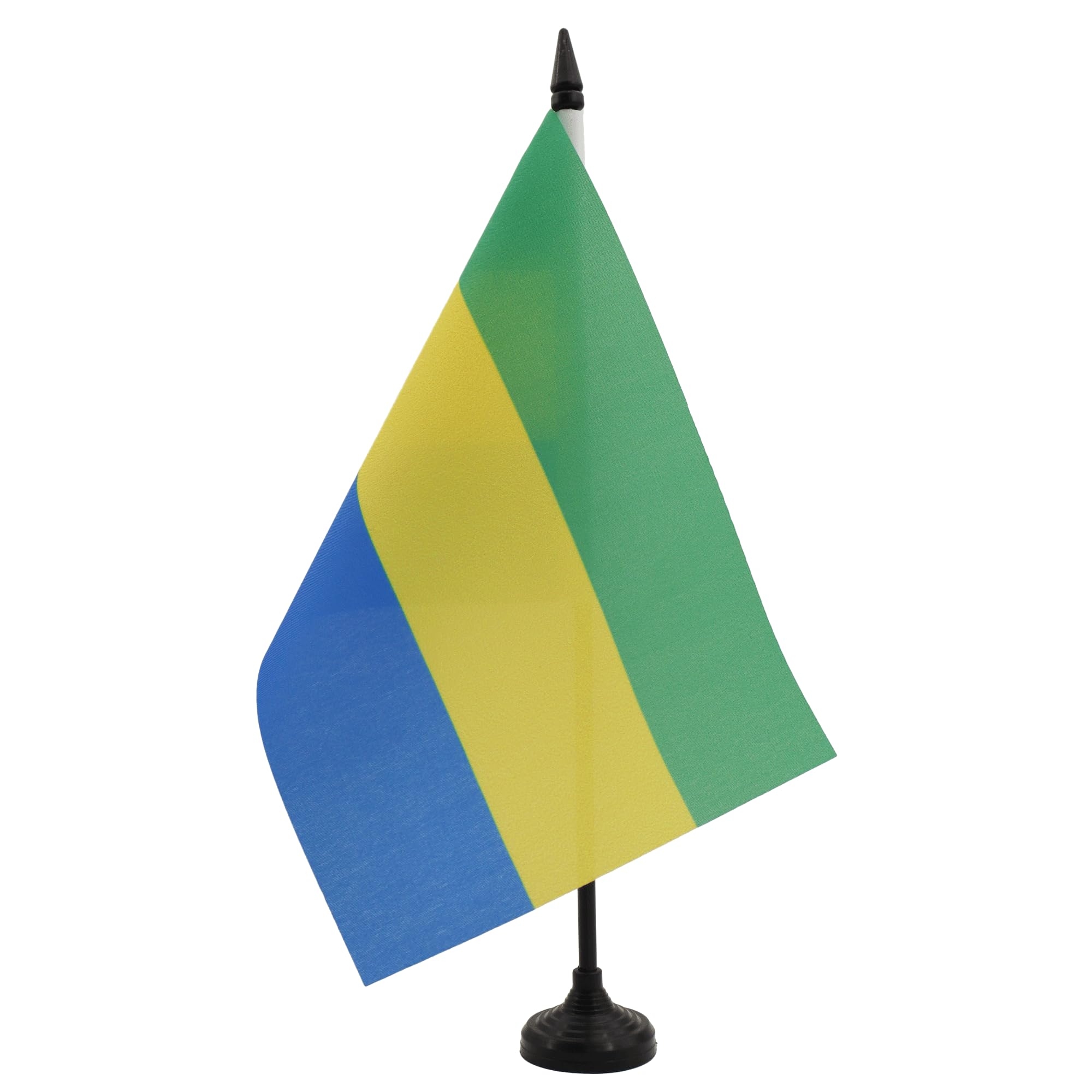 Amazon.com: Gabon Table Flag 5'' x 8'' - Gabonese Desk Flag 21 x 14 cm ...