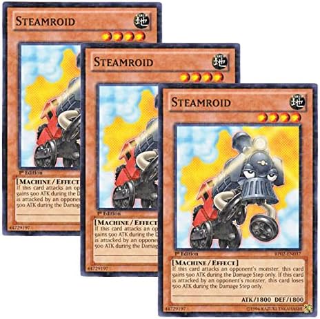 Amazon.co.jp: 【 3枚セット 】遊戯王 英語版 BP02-EN037 Steamroid スチームロイド (ノーマル) 1st ...